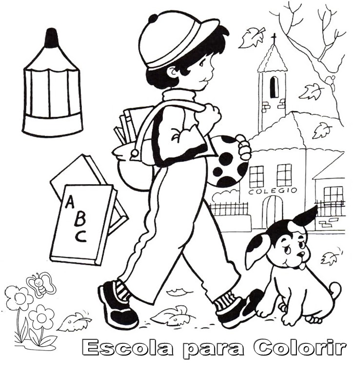 Baú da Web: Desenhos de Escola para Colorir