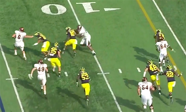 Burgeoning Wolverine Star: Wide nine defensive front