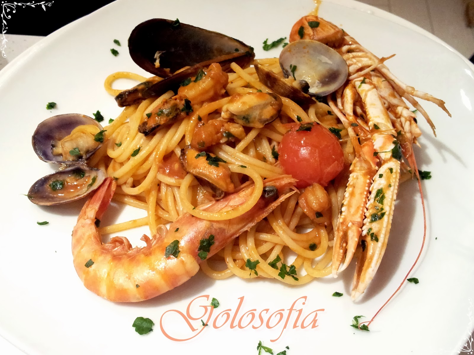 Shellfish Pasta Recipe - Seafood Spaghetti recipe - Spaghetti allo ...