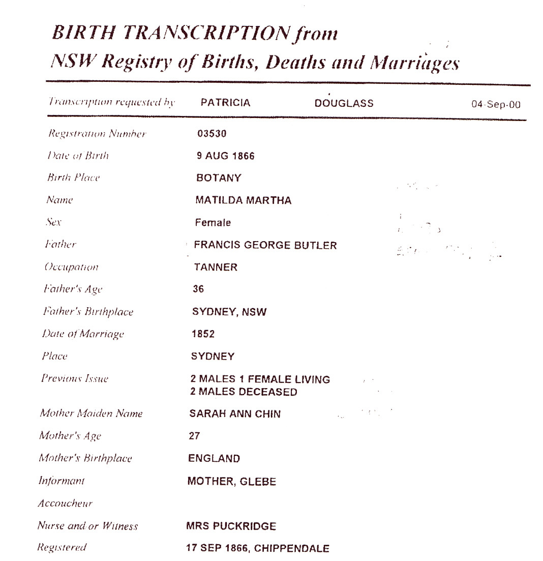 Walter Butler (c.1807-1870)- the life of a 'currency' lad born in the ...