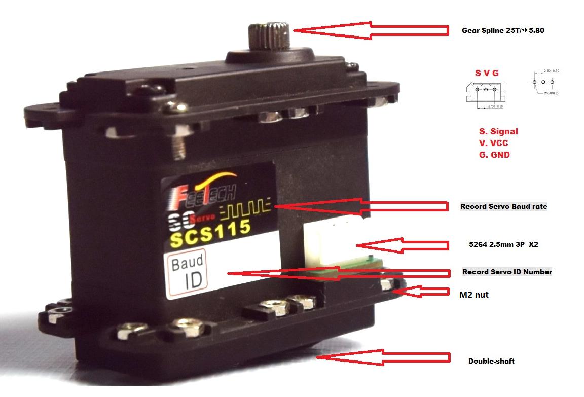 FEETECH SERVO: FEETECH New FT-SCServo (Smart Control Servo) –SCS115/SCS106