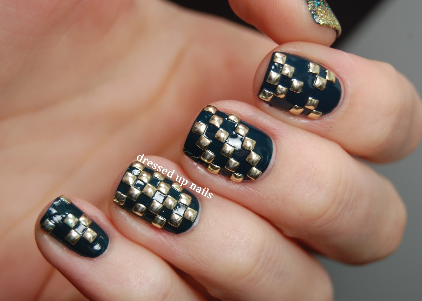 Dressed Up Nails Geometric Challenge Day 8 3D Nail Art With ALL THE