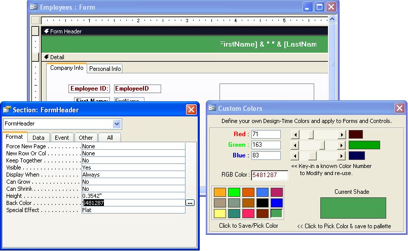 Create your own color palette ~ LEARN MS-ACCESS TIPS AND TRICKS