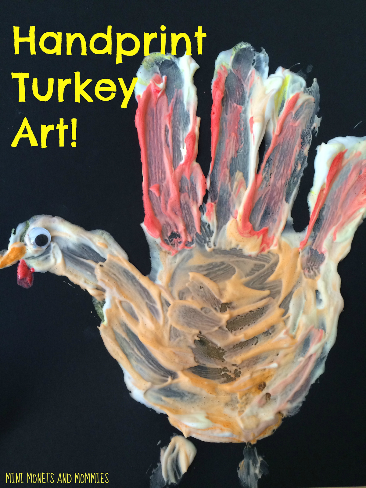 Mini Monets And Mommies Thanksgiving Handprint Turkey Craft With mini-monets-and-mommies-thanksgiving-handprint-turkey-craft-with