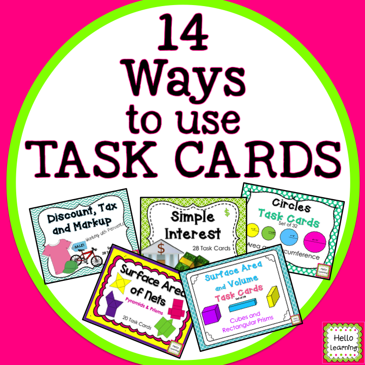 Hello Learning!: 14 Ways to use Task Cards