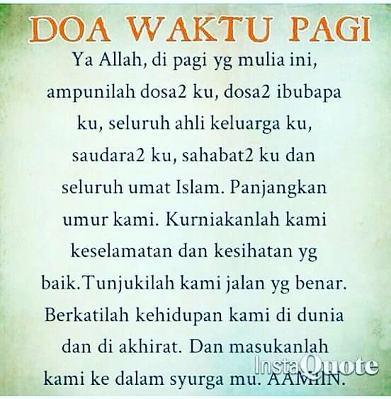 DOA PAGI ISNIN