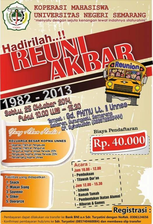 Germ Planet: Poster Reuni Kopma Unnes 2014