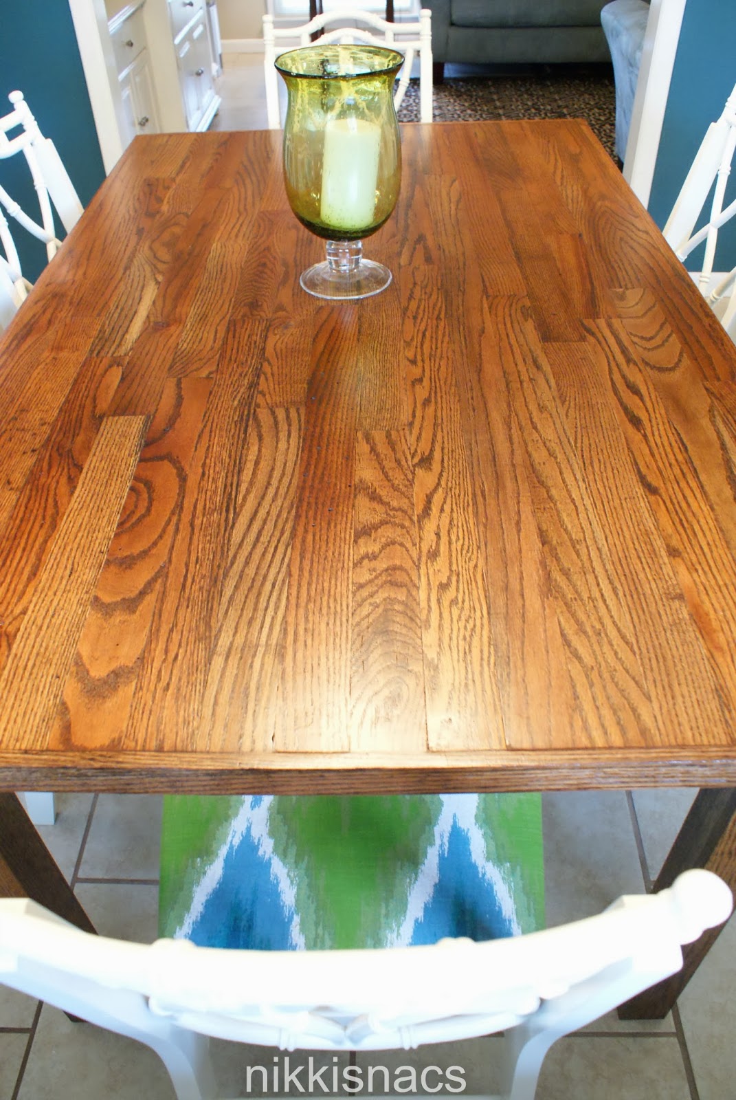 Nikkis' Nacs: New Dining Room Table - Made from Oak Flooring