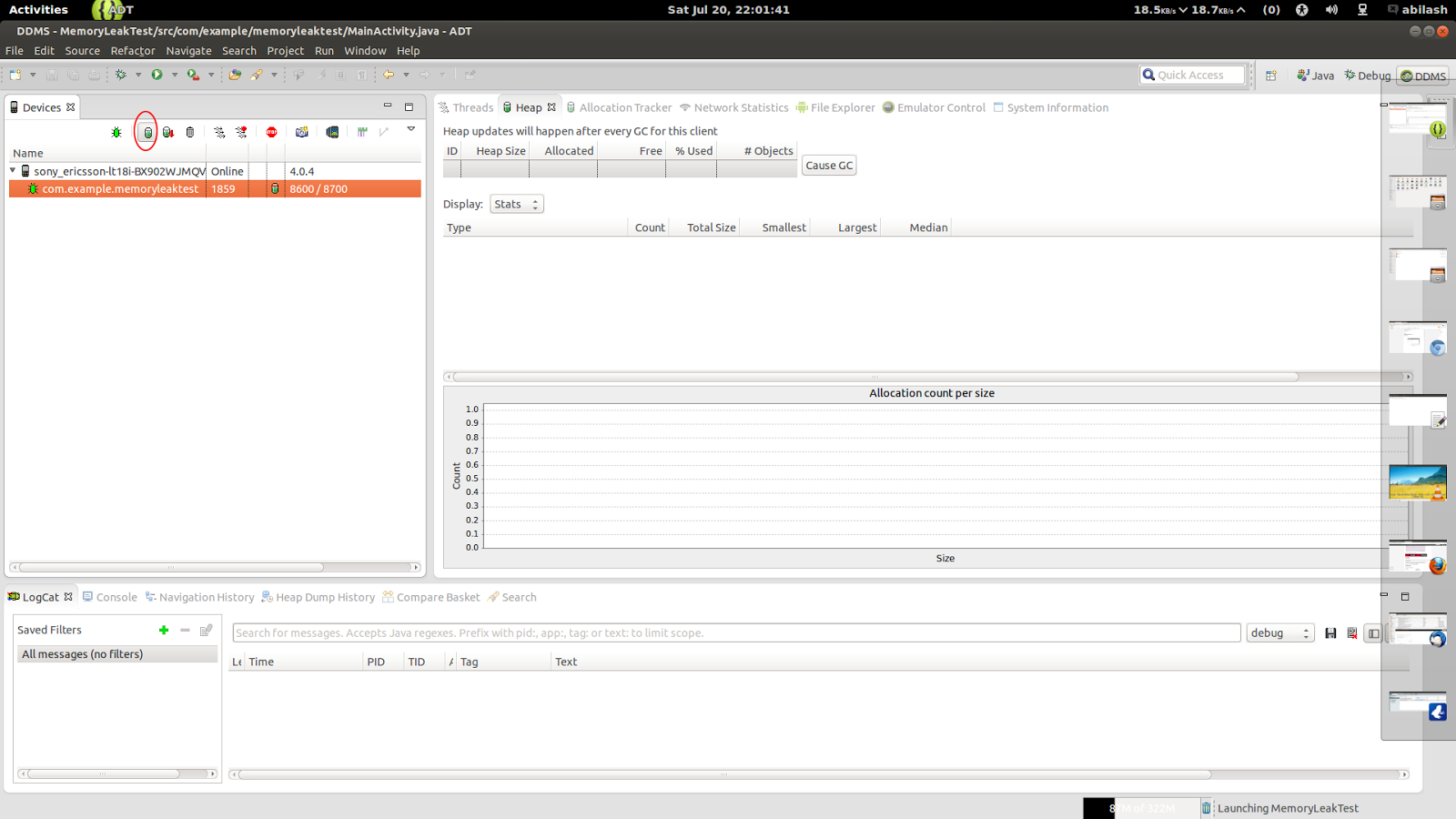 Android MAT memory leak analysis tutorial