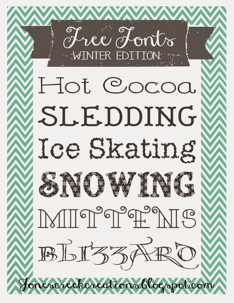 Jones Creek Creations: ::Free Fonts:: Winter Edition