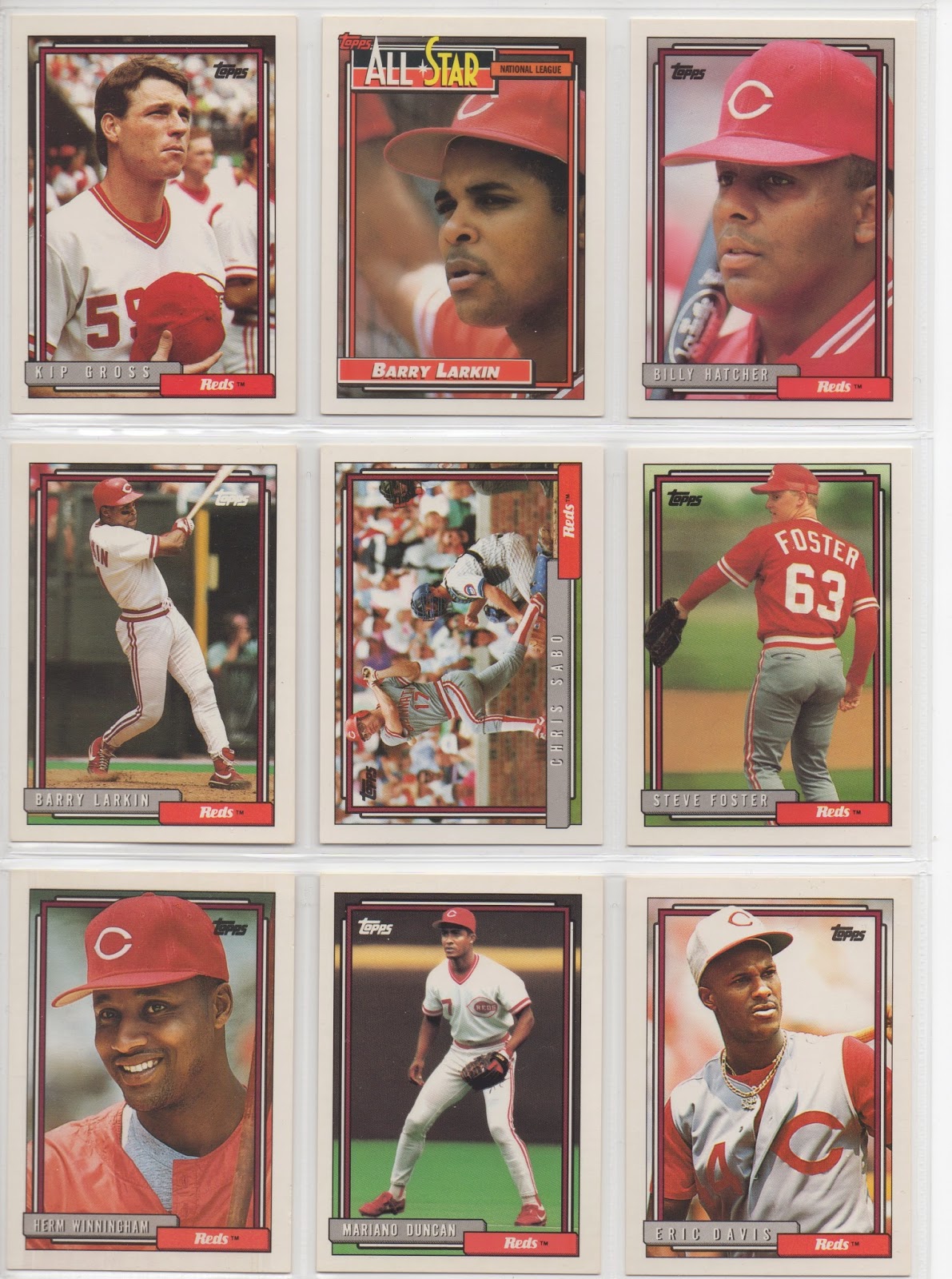 Cincinnati Reds Baseball Card Collector: 1992 Topps Cincinnati Reds ...