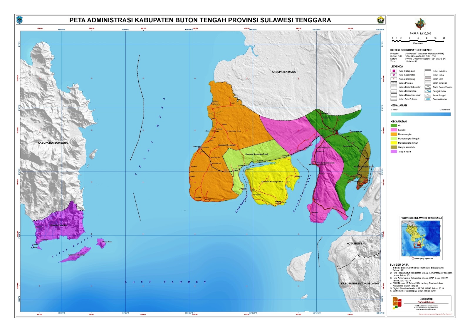 Peta Kabupaten Buton Tengah
