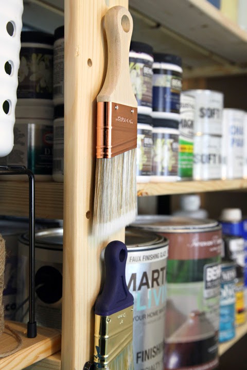 IHeart Organizing: Our Storage Spaces: Storage Room Paint Organization
