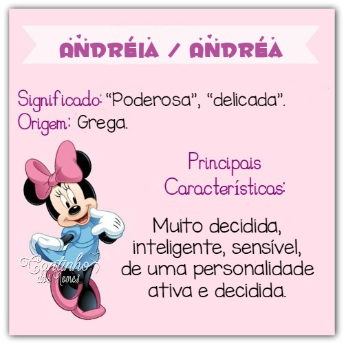Cantinho dos Nomes: Significado do Nome Andréia / Andréa