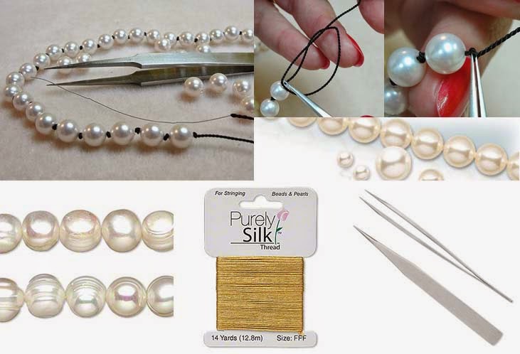 Online Jewelry Making Newsletter: Easy Technique for Knotting Between ...