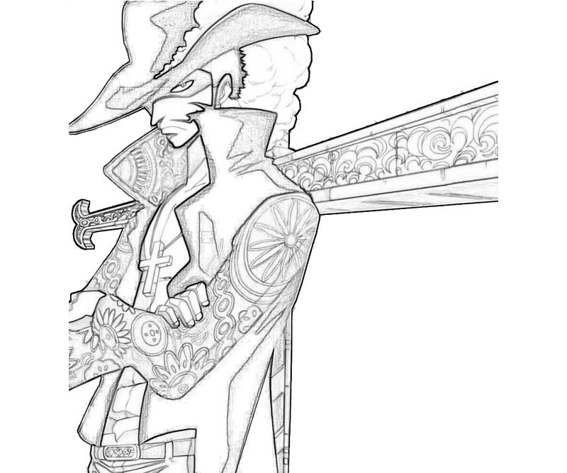One Piece Dracule Mihawk Character | How Coloring