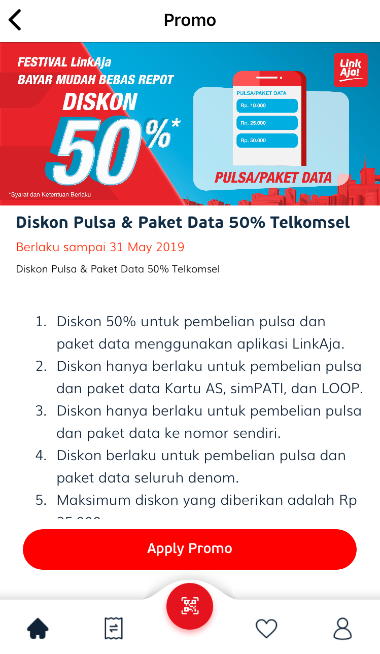 Woupss : PROMO Diskon Pulsa 50% - Max 25K dengan Link Aja