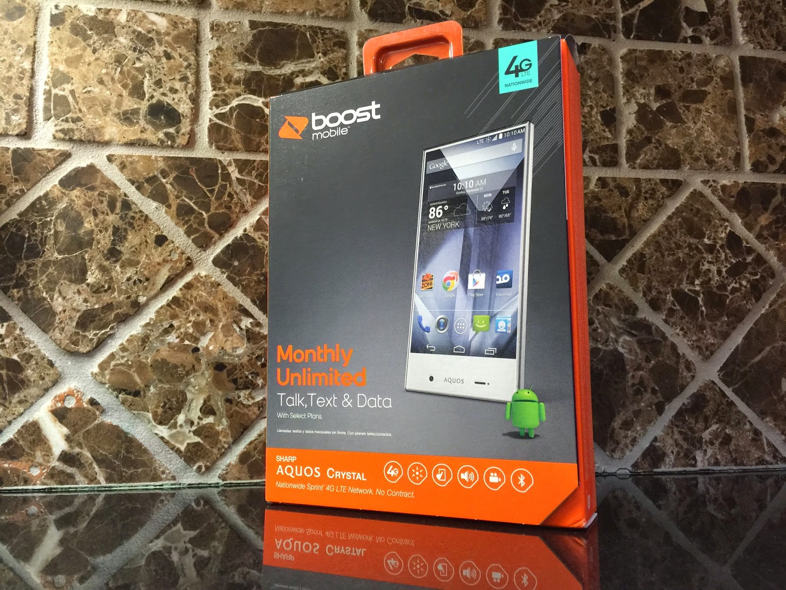 Sharp Aquas Crystal de Boost Mobile Unboxing ~ SpanglishReview