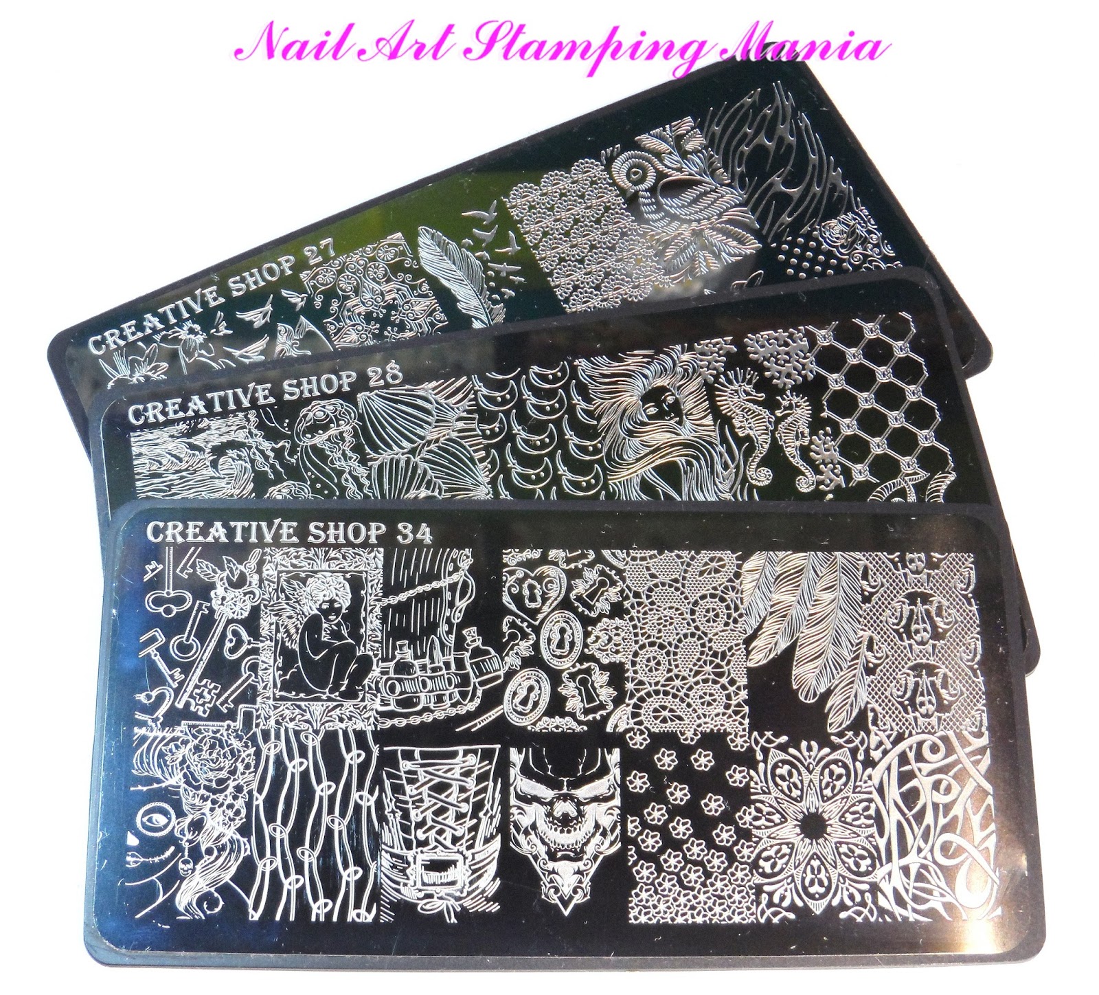 Nail Art Stamping Mania: Creative Shop Stamping Plates - Swatches and ...