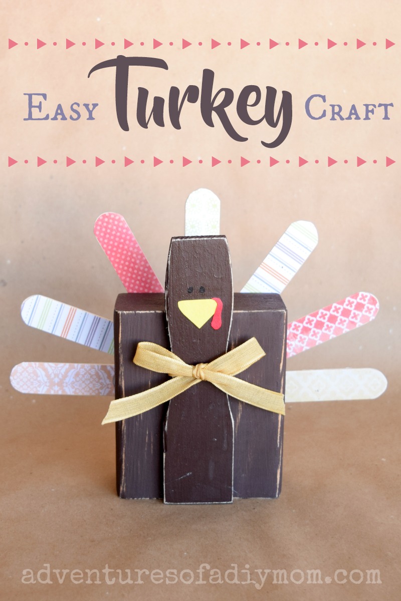 Easy Turkey Craft for Thanksgiving Decor - Adventures of a DIY Mom