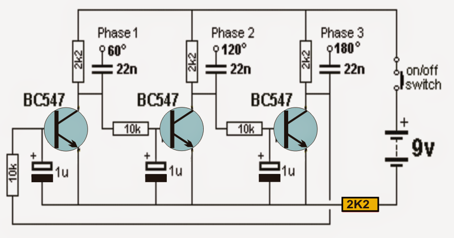 How to Make a 3 Phase Signal Generator Using Transistors - Scientific
