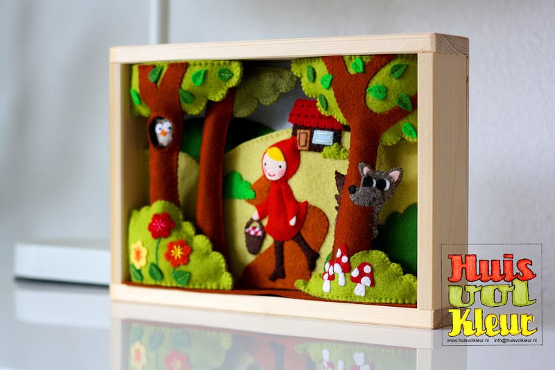 Janimies world: Roodkapje-kijkdoos