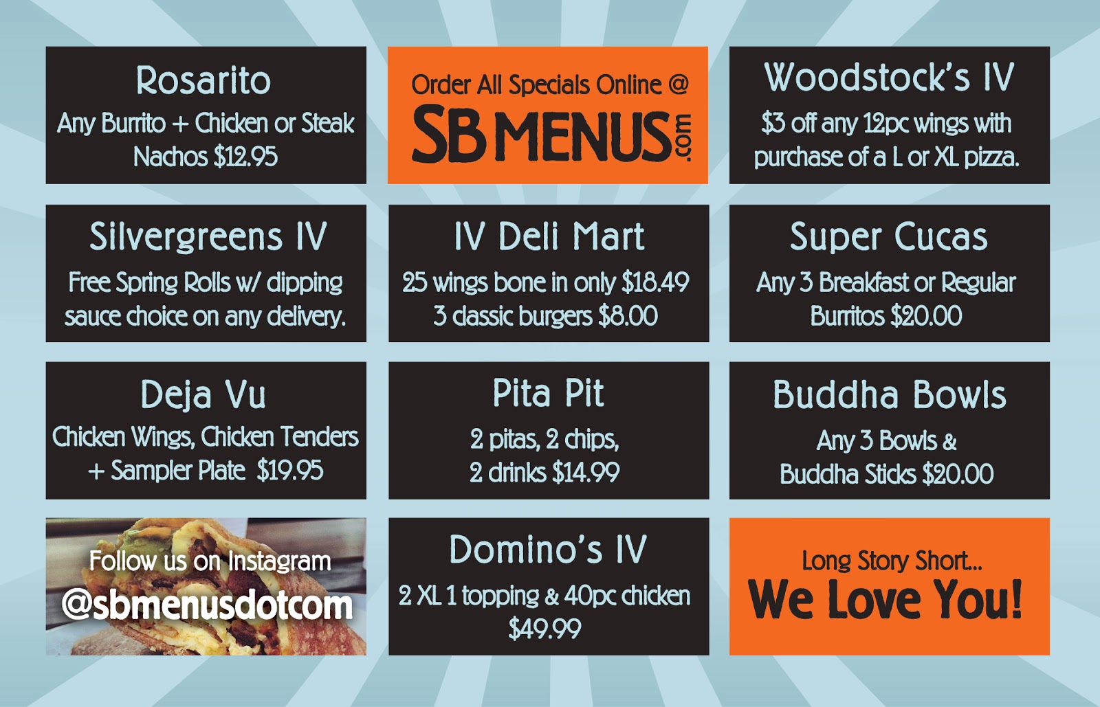 SBmenus.com