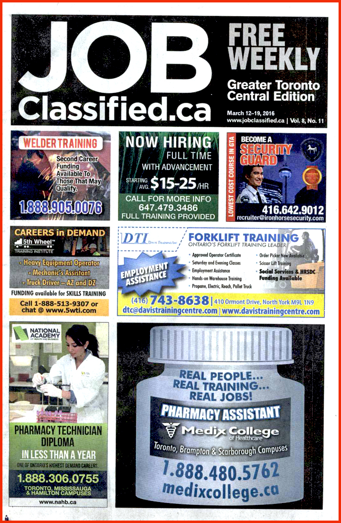 Bangladesh Canada and Beyond: JOB CLASSIFIED: A Publication of Toronto