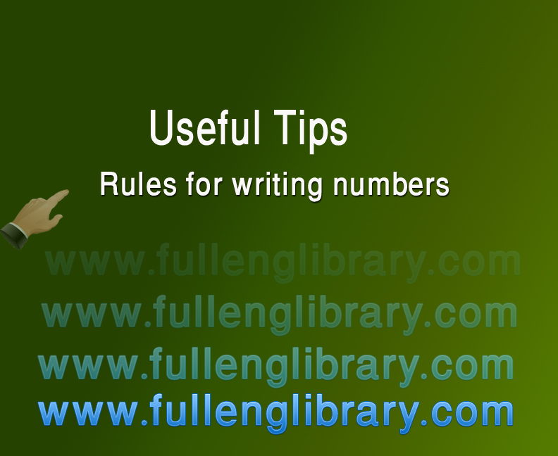 Rules For Writing Numbers rules-for-writing-numbers