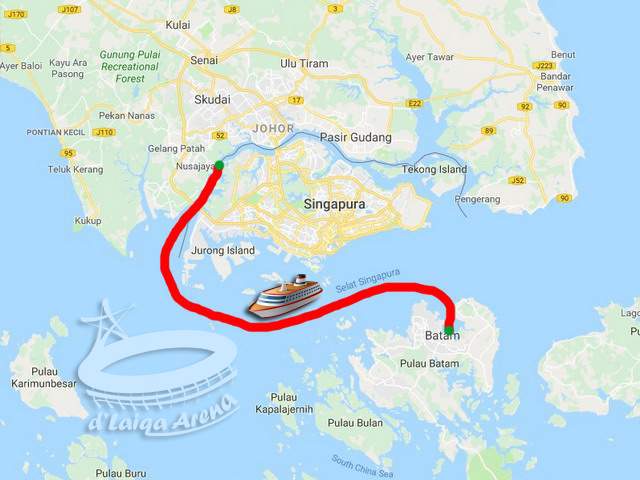 d'Laiqa Arena: Kapal Cepat Batam Ke Johor (Batam Center - Puteri Harbour)