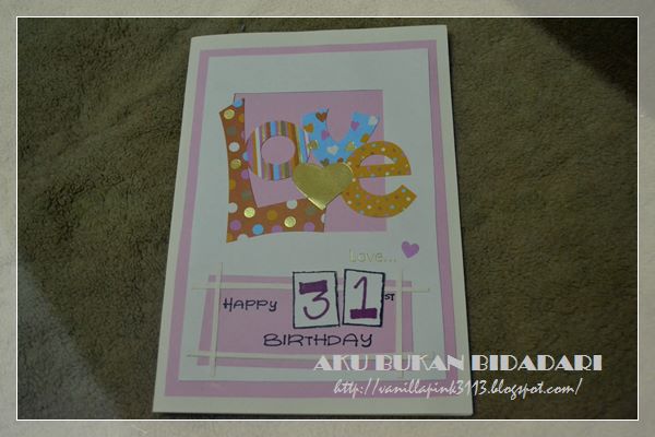 aku bukan bidadari: DIY kad besday suami