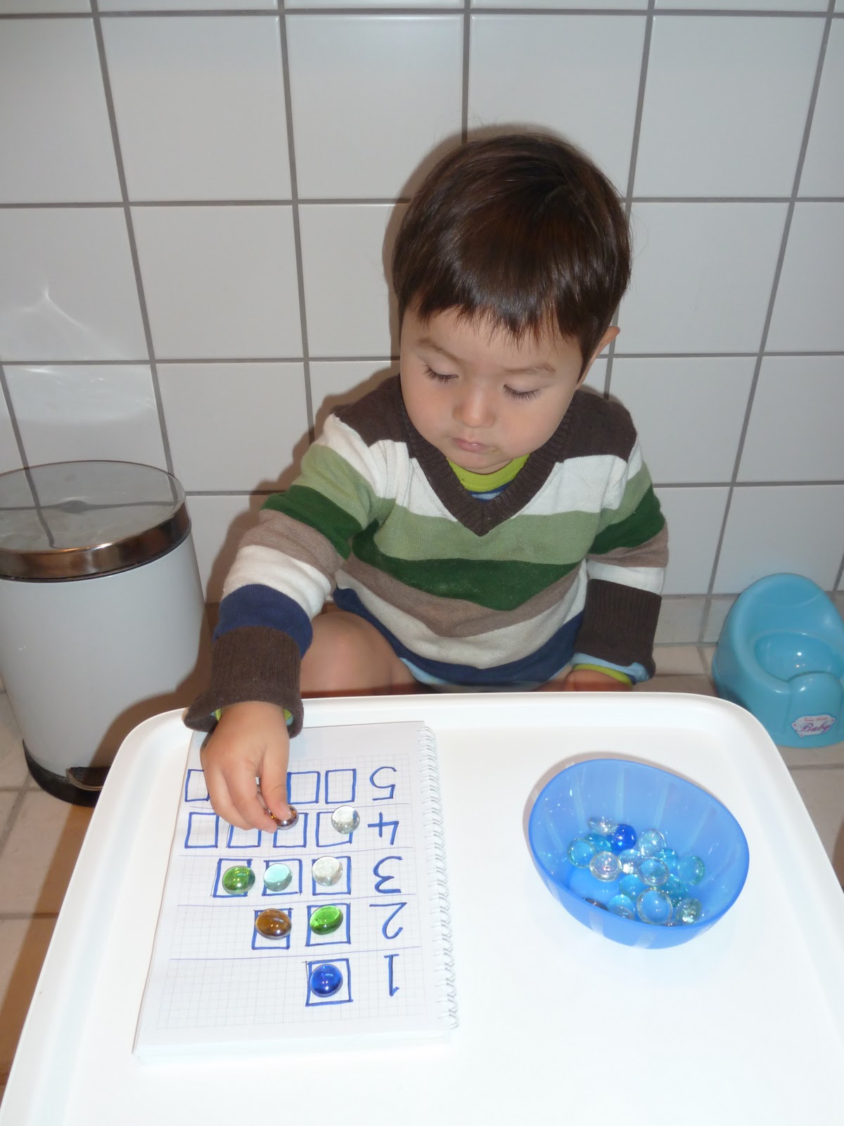 Family FECS: Montessori Activity: Counting with Glass Stones