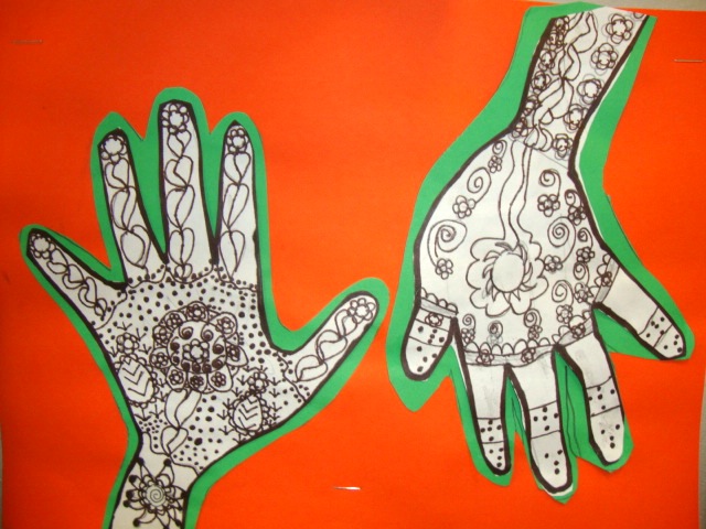 Thomas Elementary Art: 2nd Grade Henna Hands