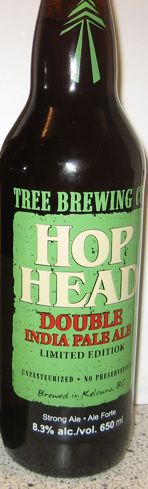 The Beer Nerds: Tree Brewing Company – Hop Head Double IPA