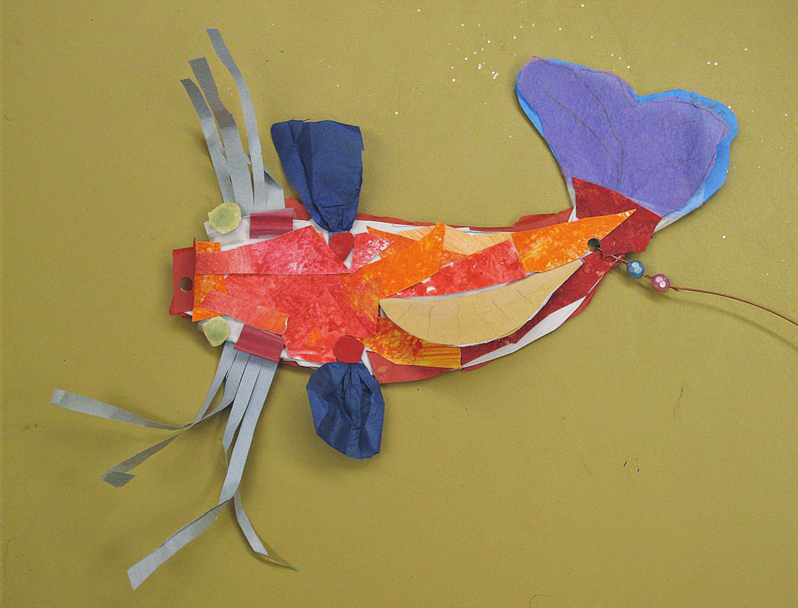 The David Lubin Art Studio: Koi fish Collage