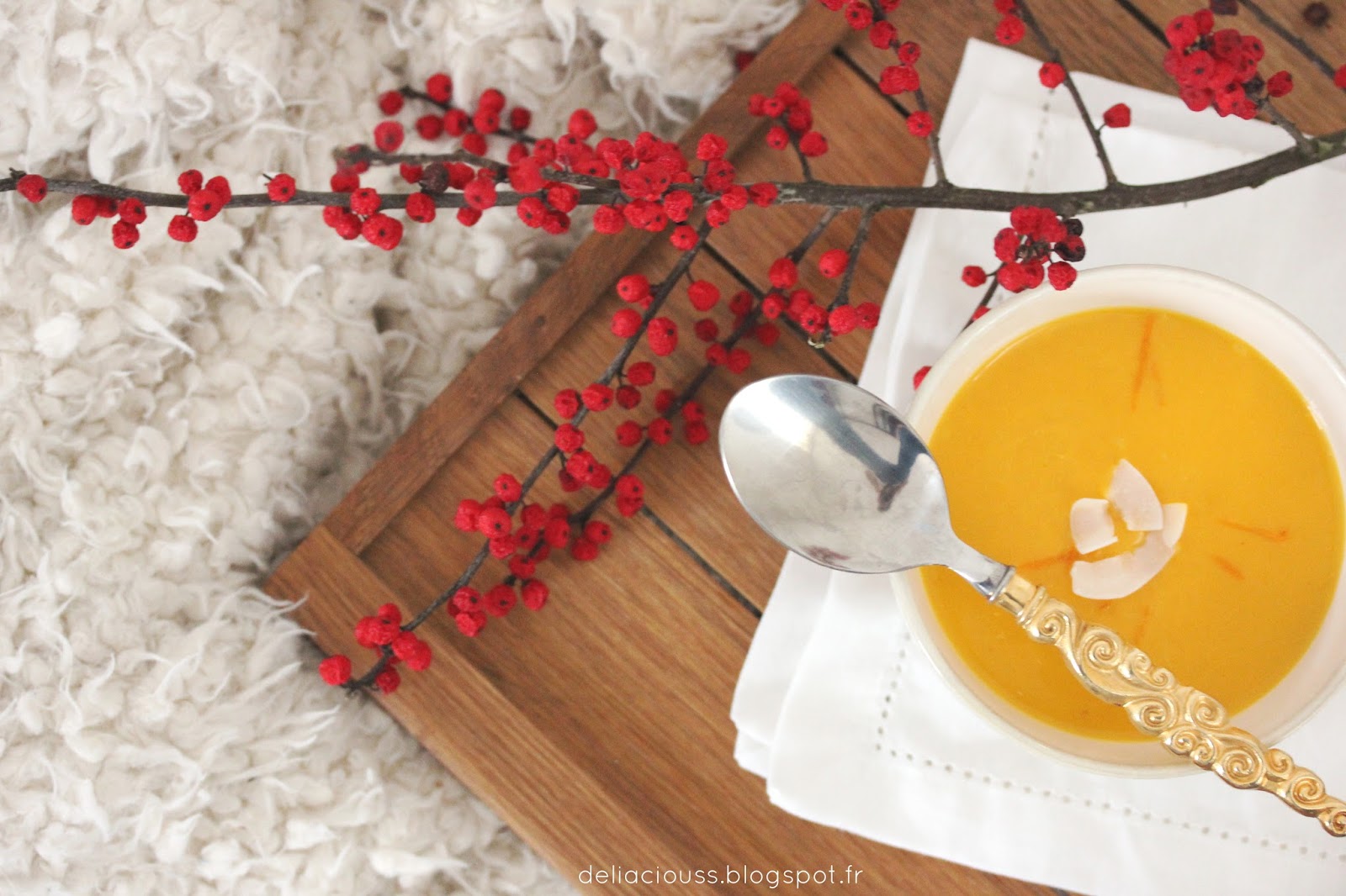 Le velouté butternut, coco, orange