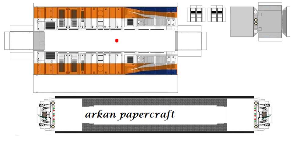 Papercraft Kereta Api.