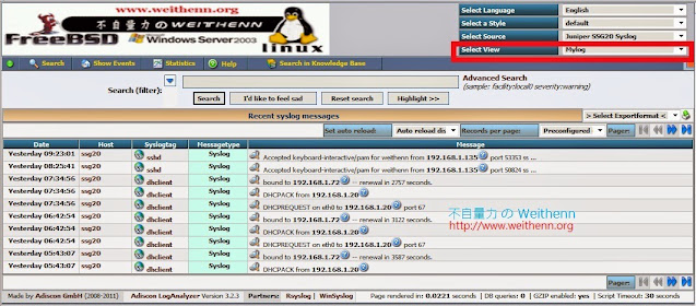 75 期 - LogAnalyzer 日誌分析工具安裝設定詳解 ~ 不自量力 の Weithenn