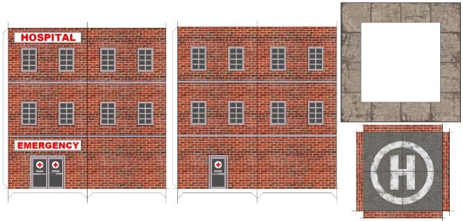 PAPERMAU: Easy-To-Build Hospital Paper Model For Dioramas, RPG And ...