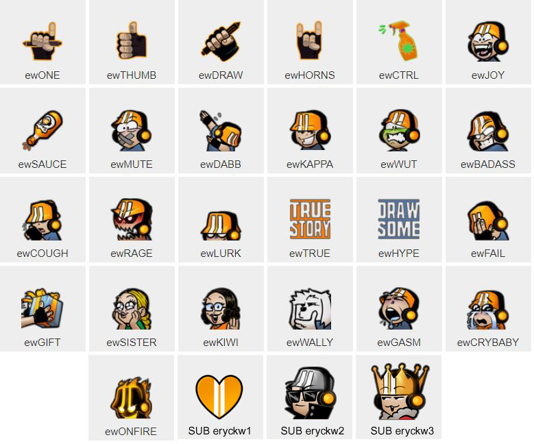 New Eryck Webb Twitch Channel Emotes are LIVE!! | EryckWebbGraphics