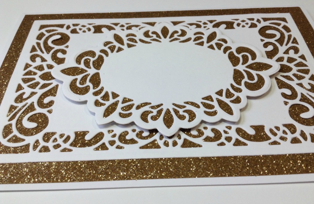 Crafting While I Wait: Elegant Wedding Card