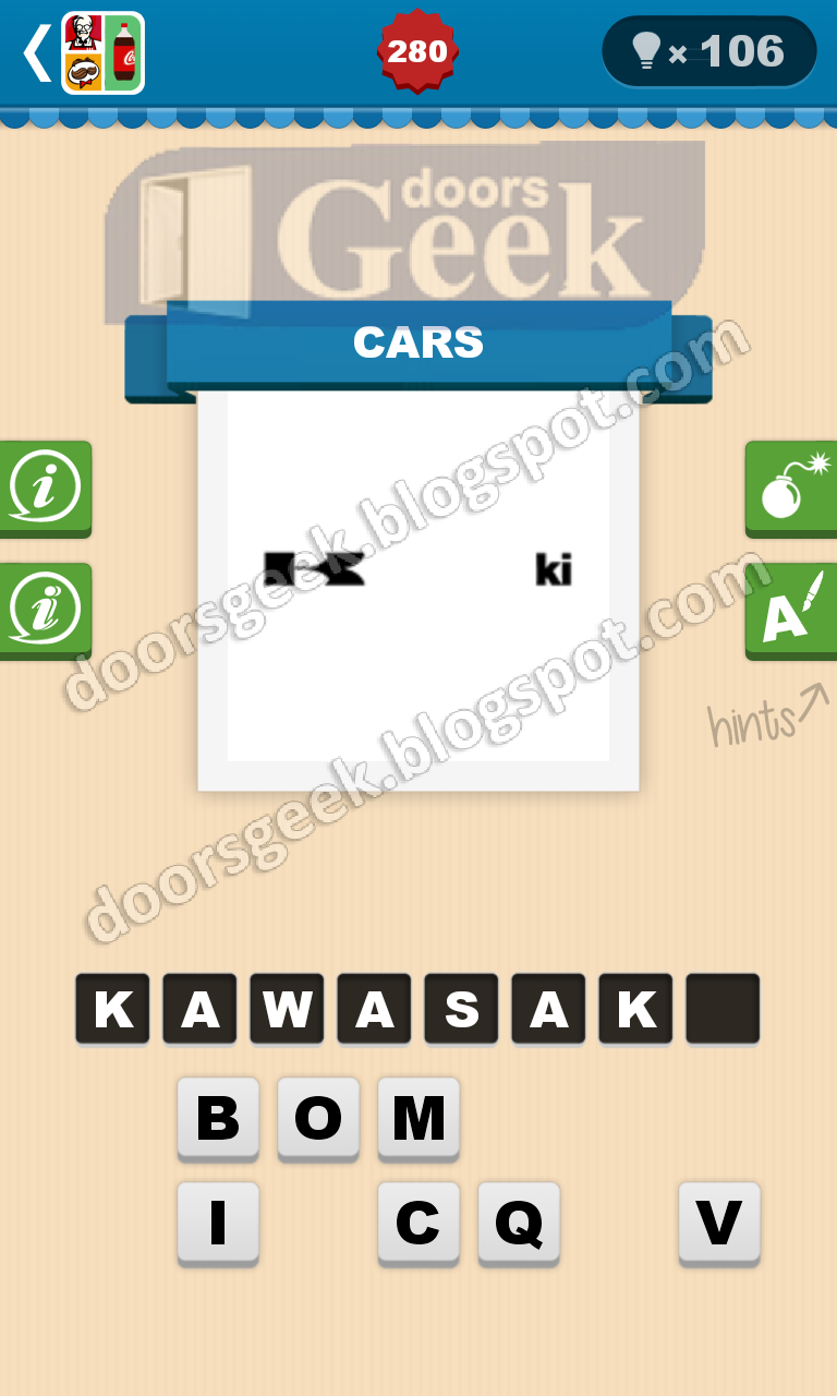 Guess The Brand Level 280 ~ Doors Geek