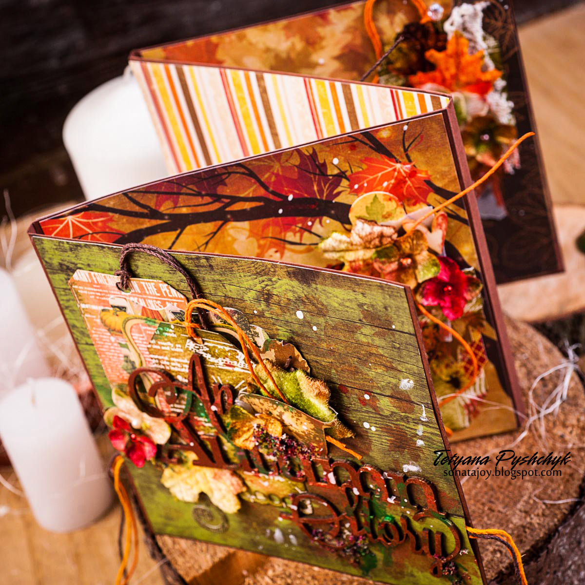 Scraps of Darkness and Scraps of Elegance: A beautiful Fall mixed media ...