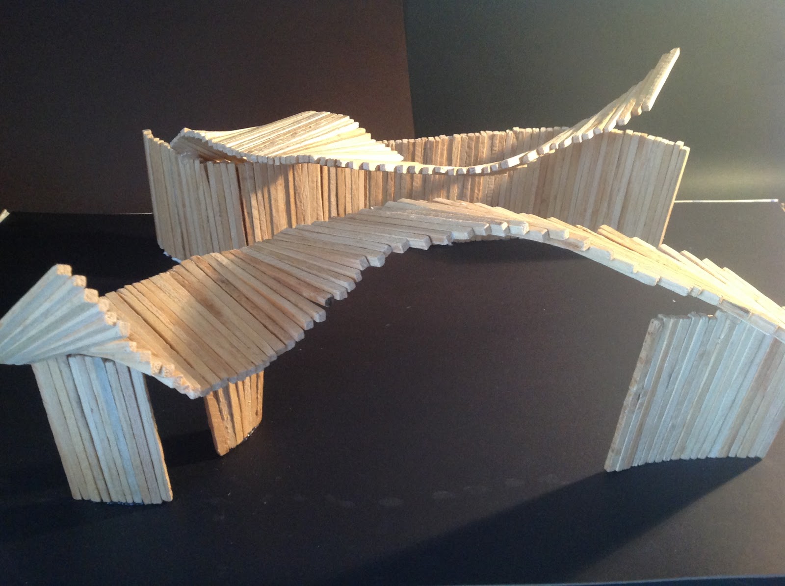 Fundamentos Del Diseño : TECHO VOLADO (PALITOS DE MADERA)