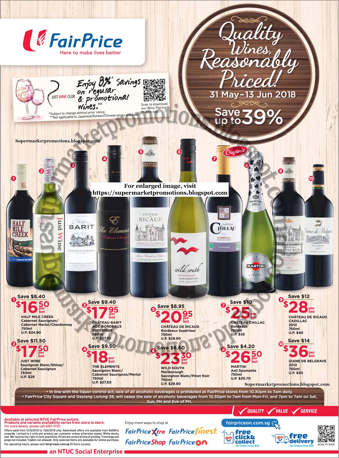 NTUC FairPrice Wine Promotion 31 May - 13 June 2018 ~ Supermarket ...