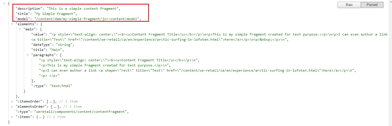 Adobe Experience Manager Tutorials Aem 64 Content Fragment Output As Json