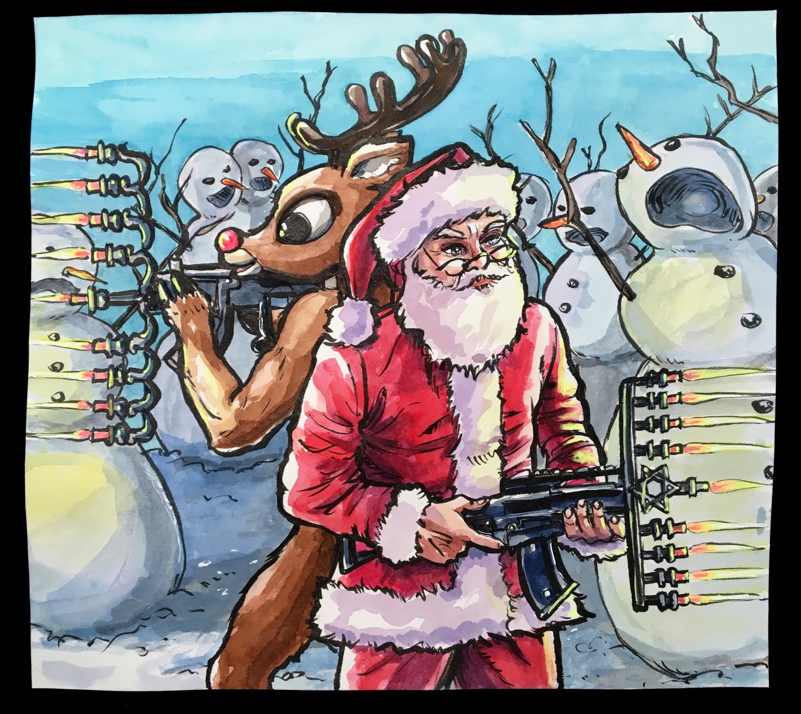Machine Gun Santa