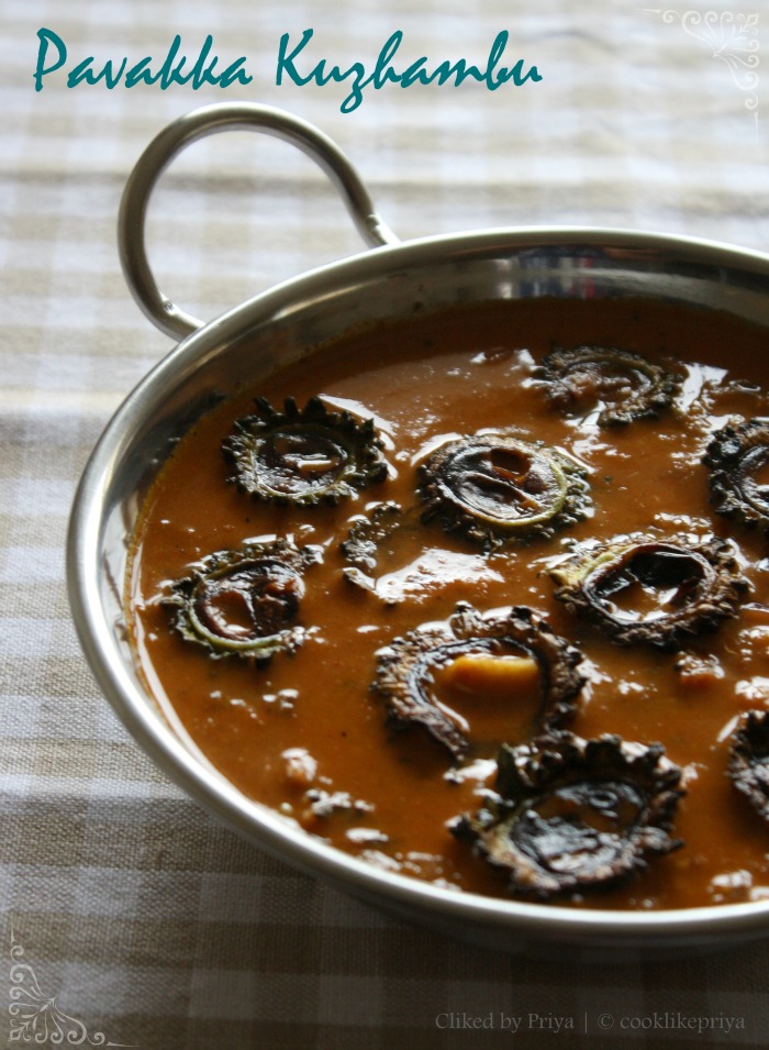 Cook like Priya: Bitter Gourd Tamarind Curry | Pavakka Puli Kuzhambu ...