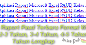 Download Raport Paud Terbaru Format Word Gratis Usia 2-3 Tahun, 3-4 ...