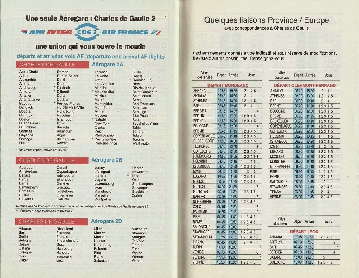 Airline memorabilia: Air Inter (1990)